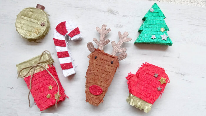 Hazlo Especial | Adornos Navideños Caseros: Mini Piñatas